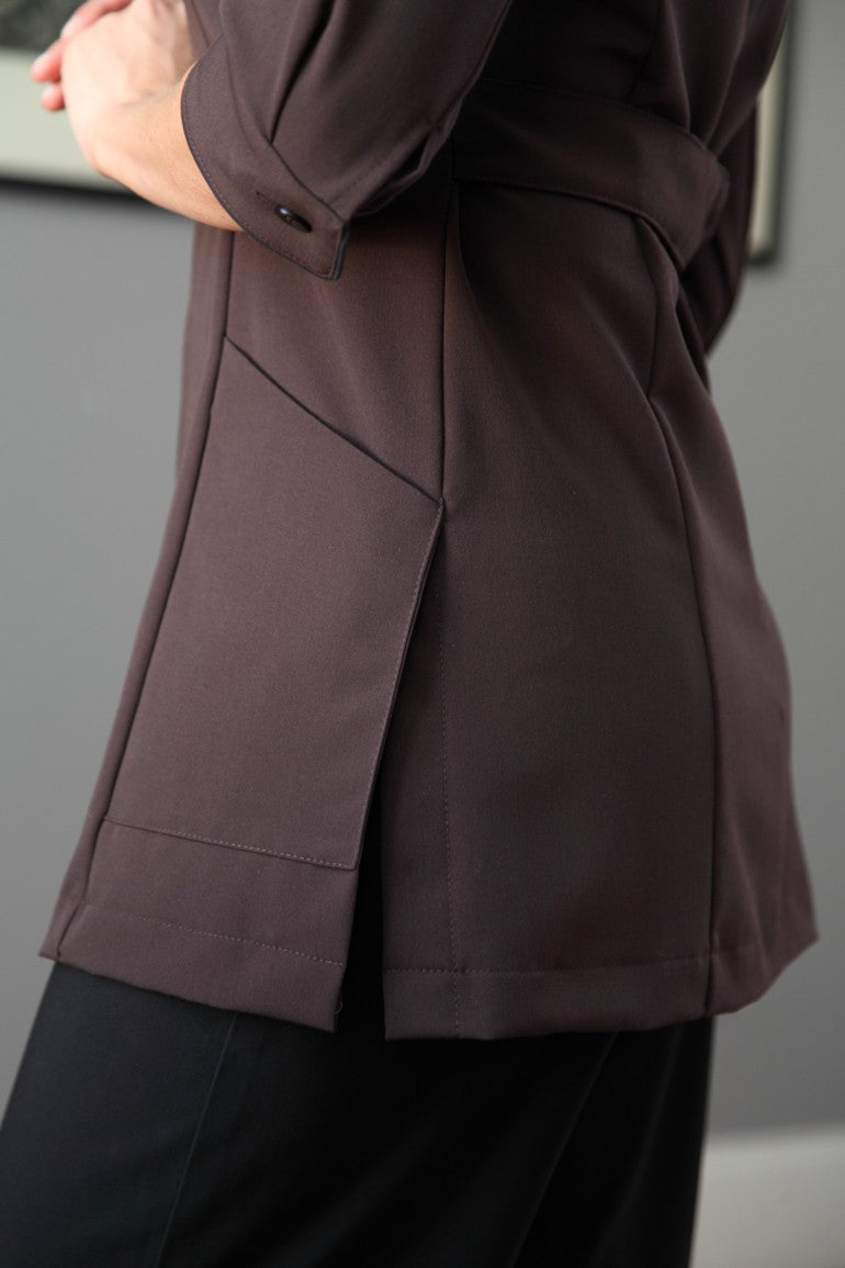 Ladies Pravia Short Sleeve Spa Uniform Jacket with Invisible Zipper ...